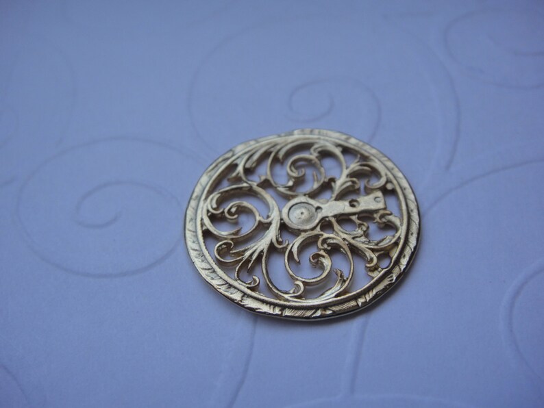 Vermeil, 18k Gold Over 925 Sterling Silver Filigree Charm or Pendant ...