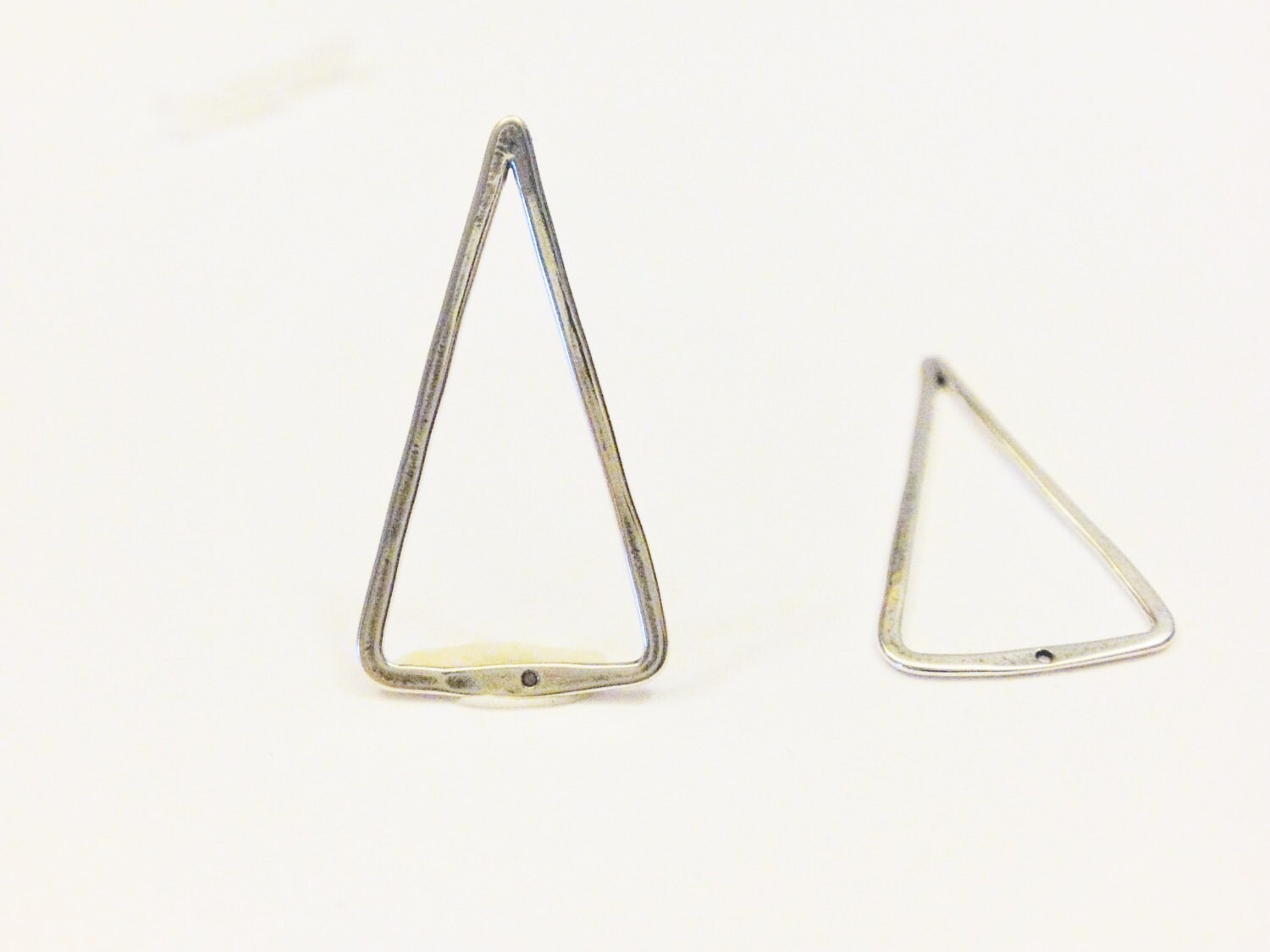 925 sterling silver Skinny Open Triangle lightweight triangle | Etsy