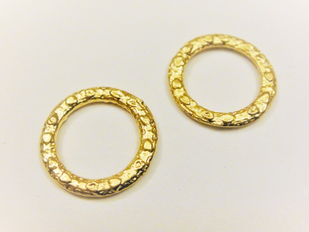 2 Pc., Vermeil, 18k Gold Over 925 Sterling Silver Circle Ring - Circle ...