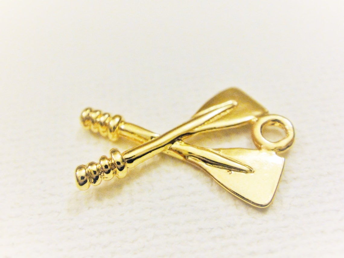Vermeil 18k Gold Over 925 Sterling Silver Boat Oars Charm - Etsy