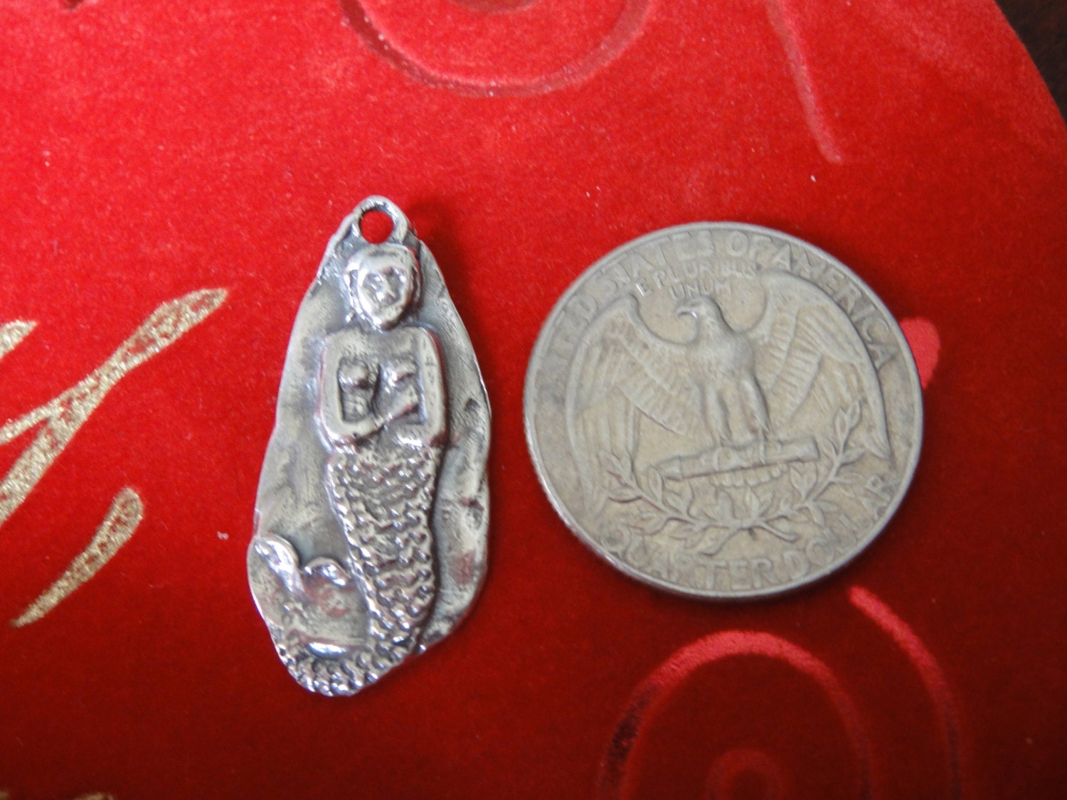 925 sterling silver oxidized mermaid charm pendantsilver | Etsy