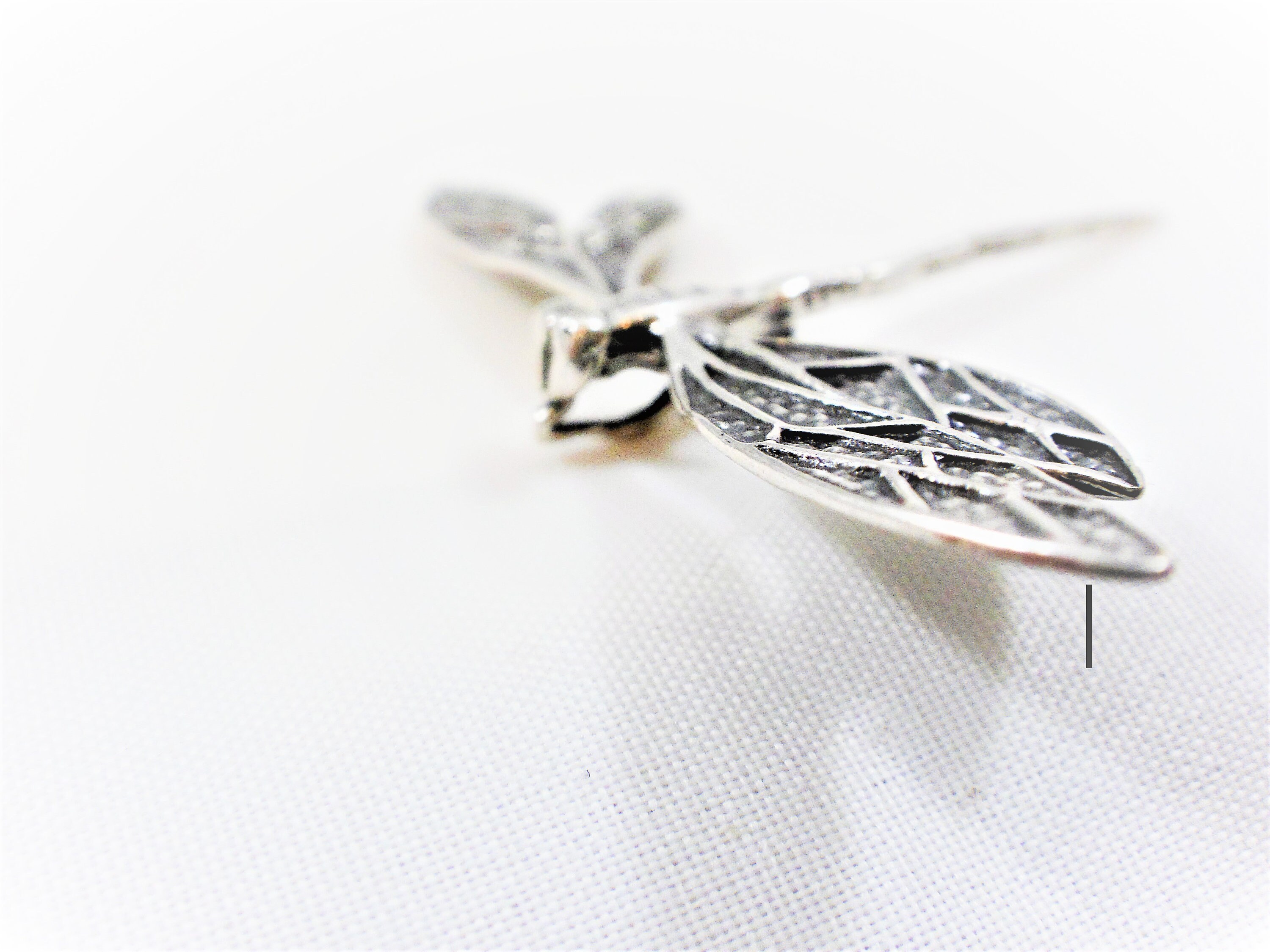 925 Sterling Silver Large Dragonfly Insect Silver Oxidized | Etsy