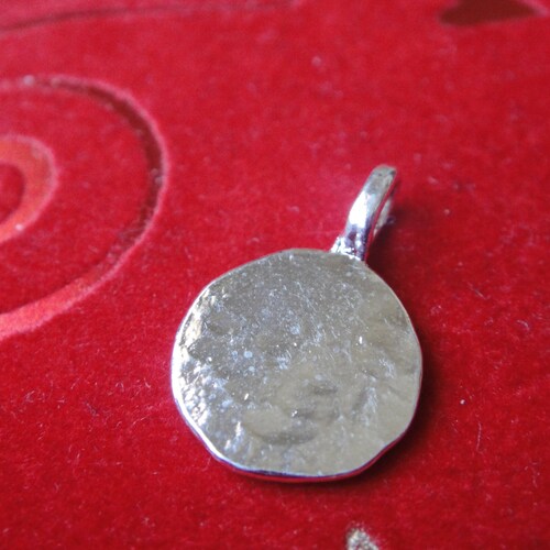 6mm 8mm 10mm Sterling Silver Round Disc Charm for | Etsy