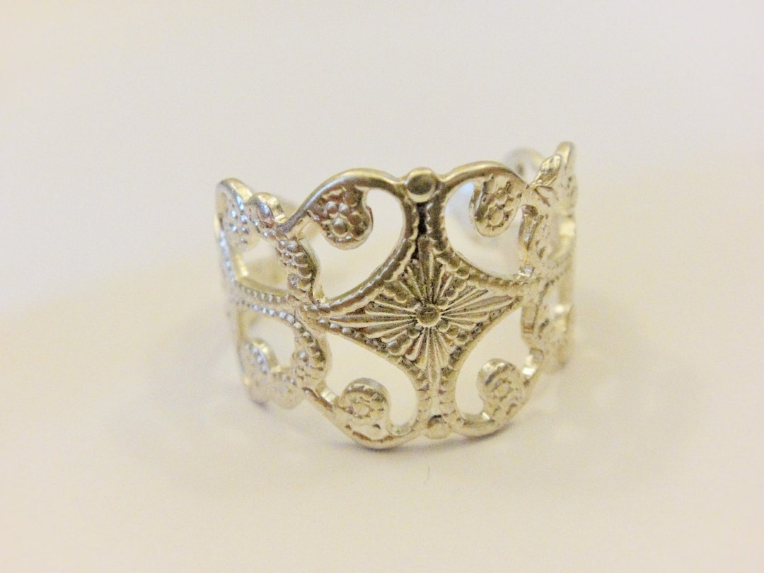 925 Sterling Silver Adjustable Ring, Silver Ring, One Size Ring ...