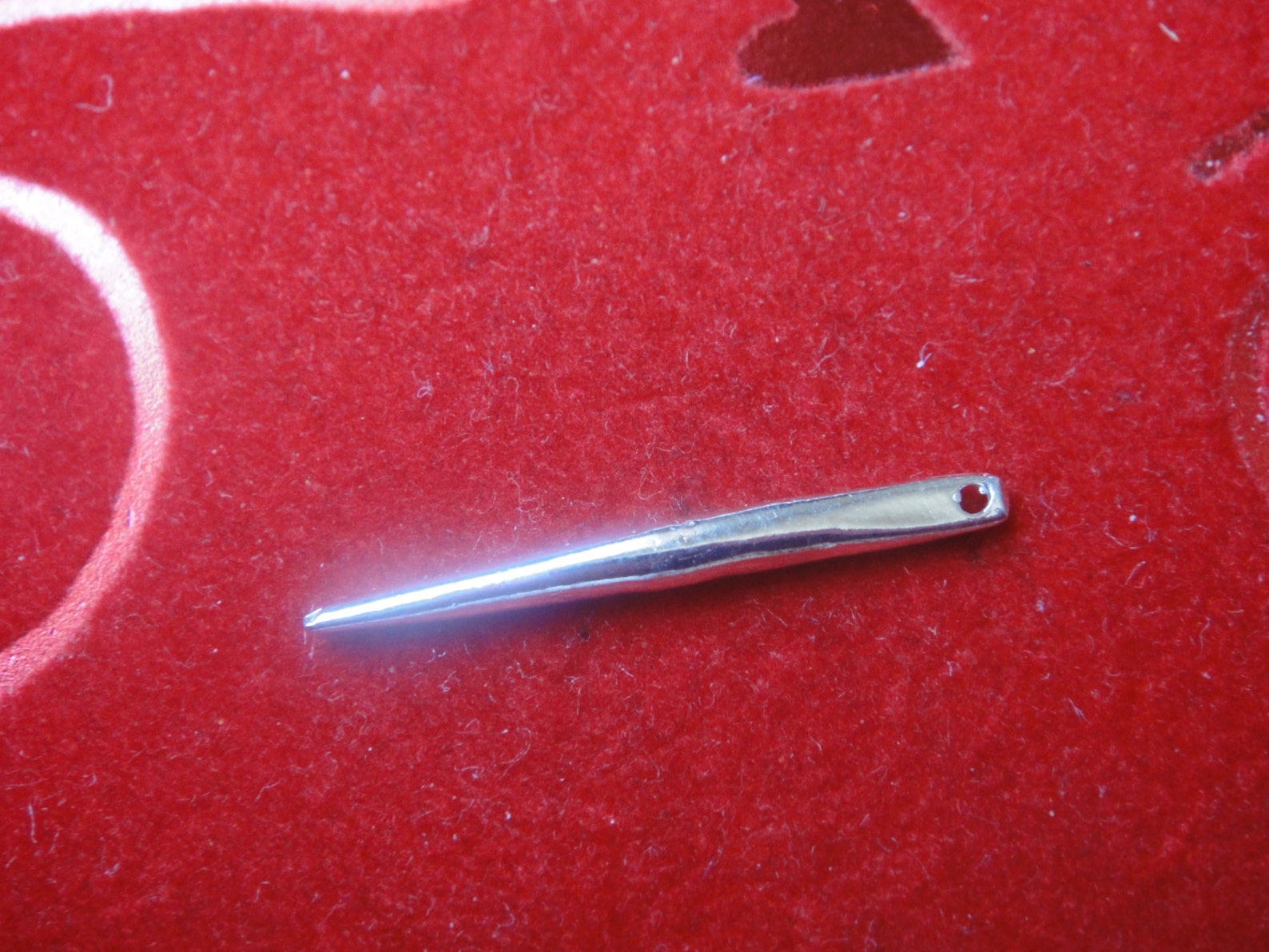 925 Sterling Silver Skinny Needle Charm - Long and Thin Dagger Spear ...