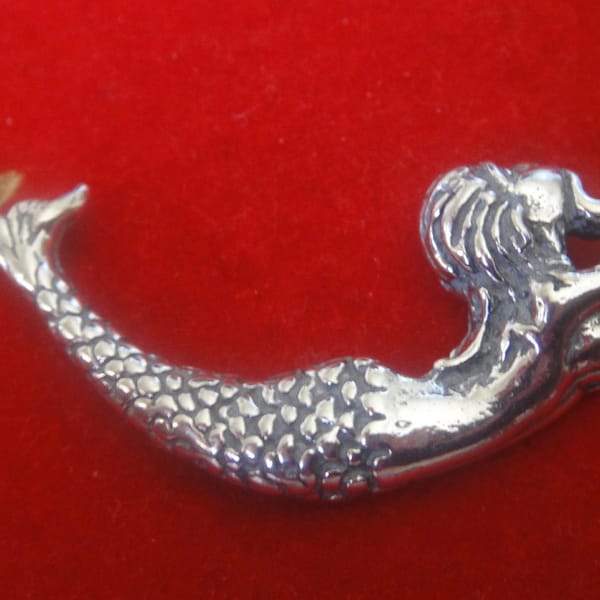 Silver Mermaid Charm - Etsy