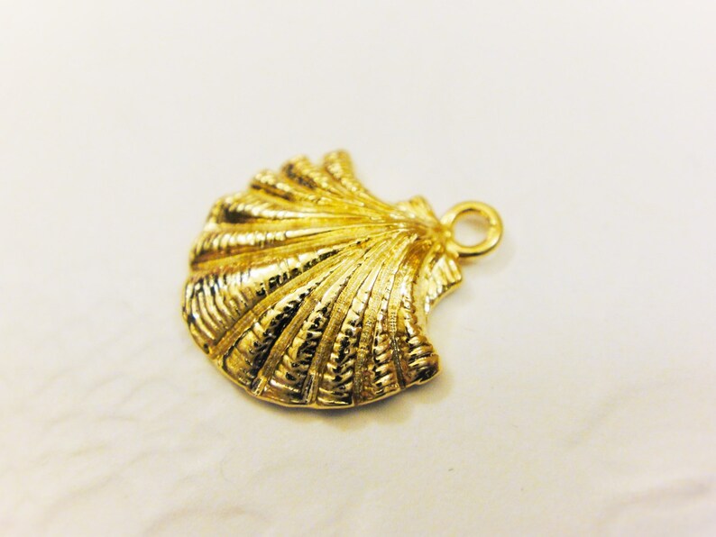 Vermeil, 18k Gold Over 25 Sterling Silver Sea Shell, Gold Sea Shell ...
