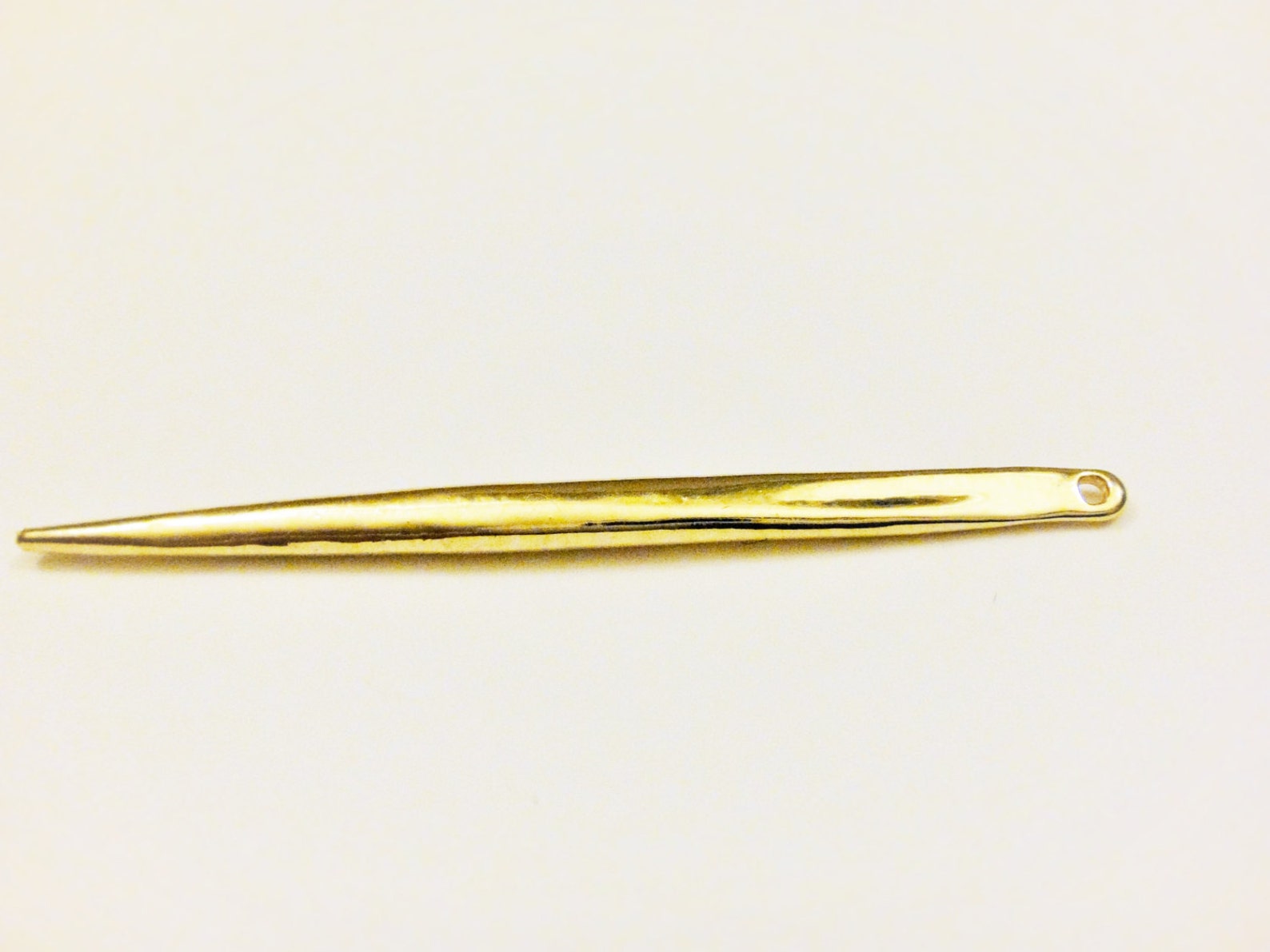 Vermeil 18k Gold Over 925 Sterling Silver Skinny Needle Charm - Etsy