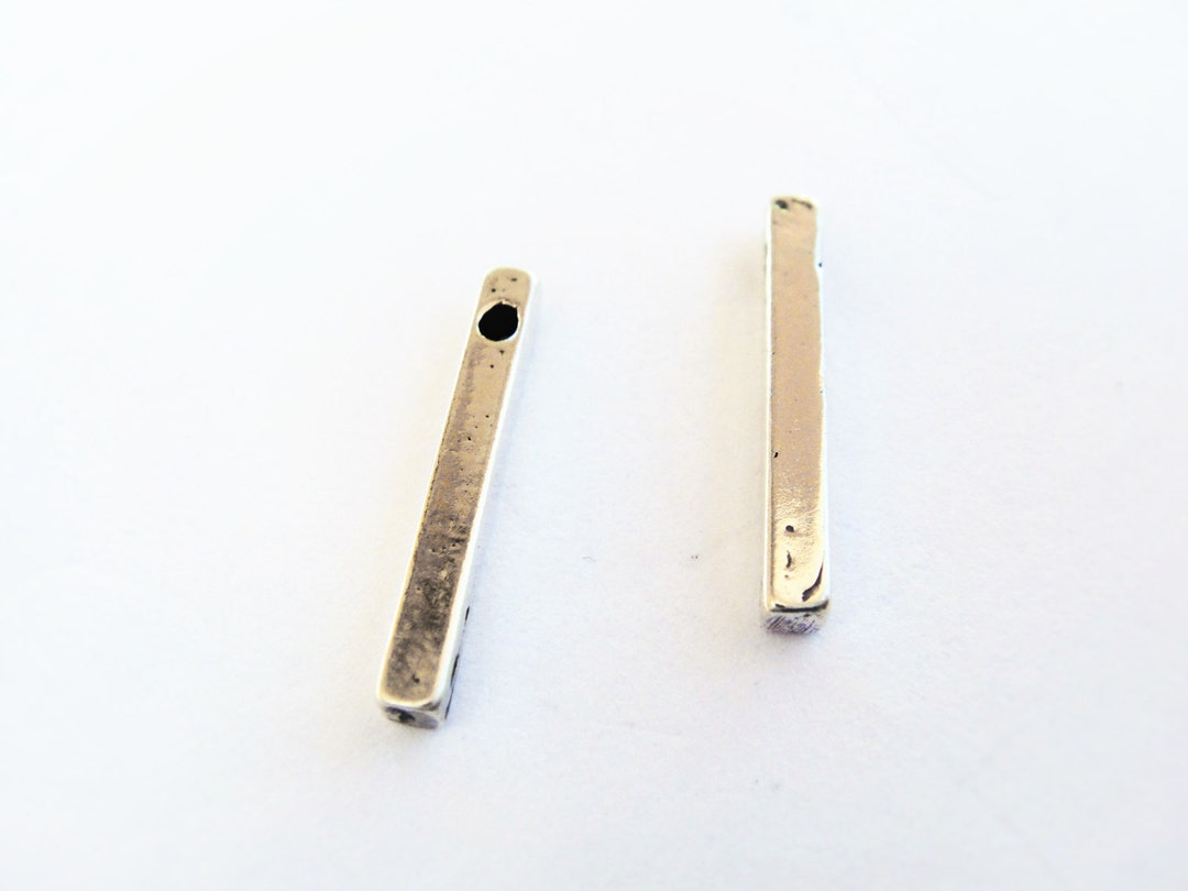 925 Sterling Silver Long Skinny Square Bar Drop, Silver Skinny Thin ...