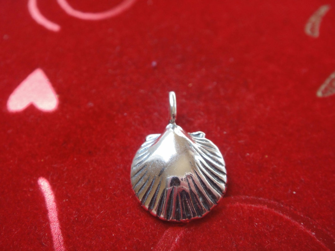 925 Sterling Silver Oxidized Sea Shell, Silver Sea Shell, Sea Shell ...
