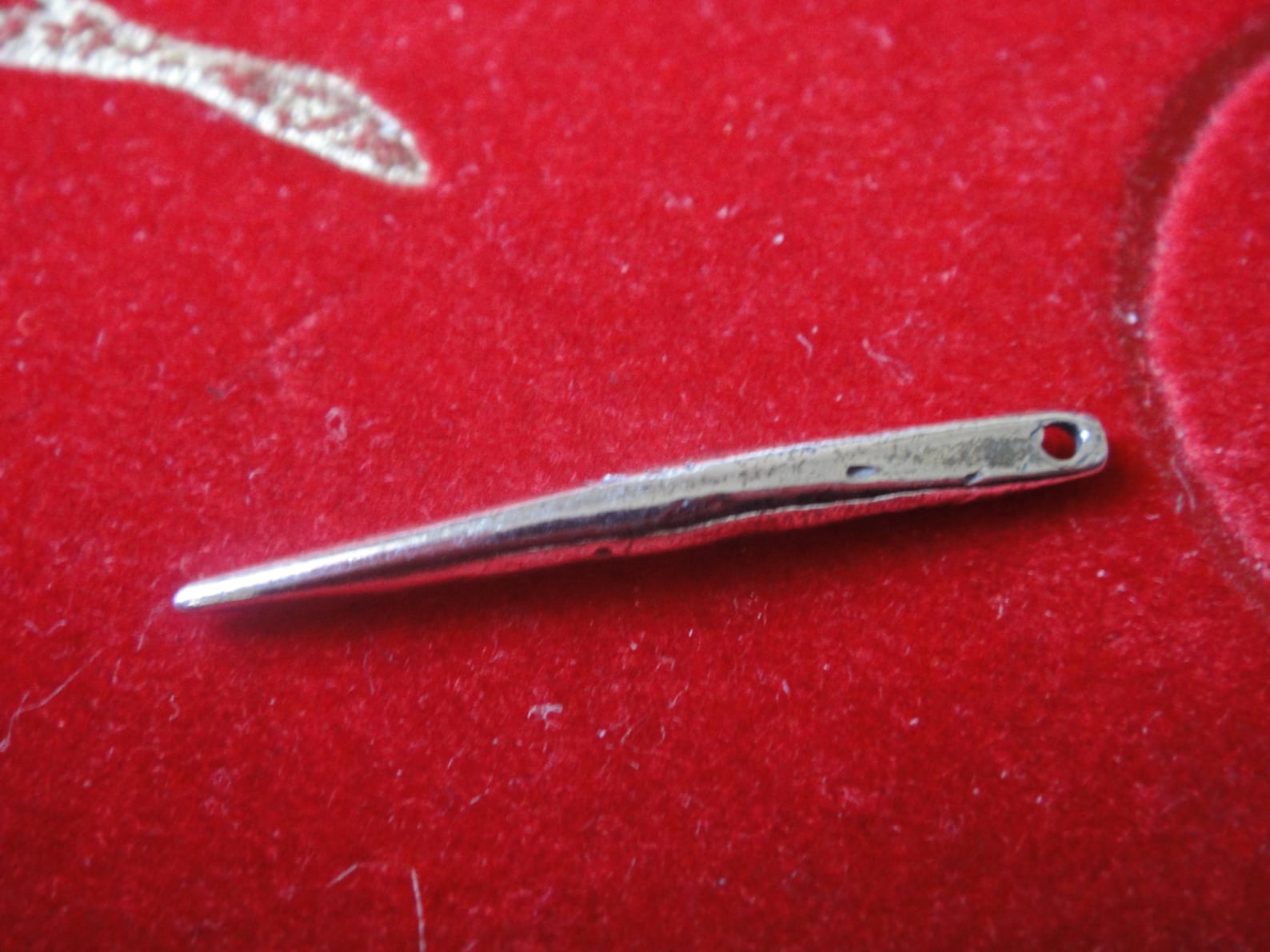925 Sterling Silver Skinny Needle Charm Long and Thin Dagger Spear ...