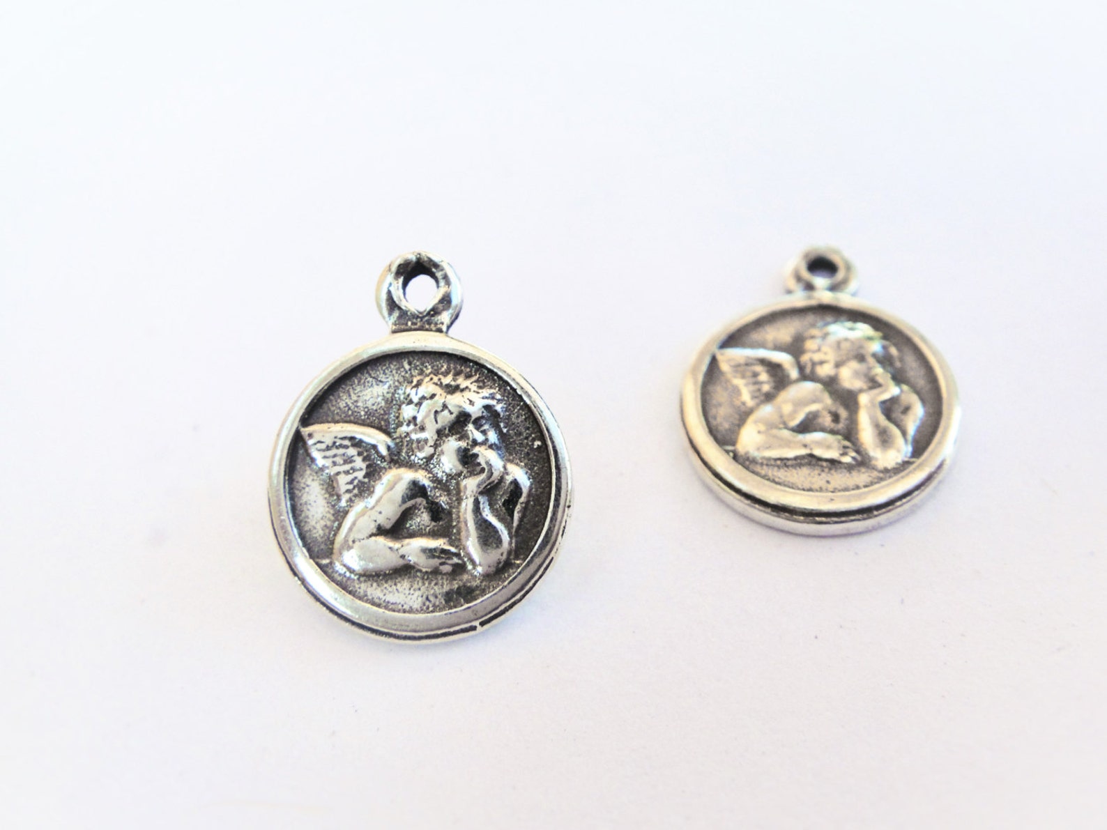 925 Sterling Silver Llittle Angel, Silver Angel Charm, Sterling Silver ...