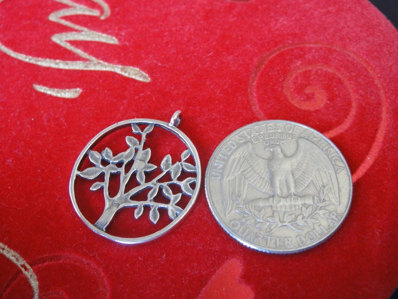 925 sterling silver oxidized tree of life charm silver tree | Etsy