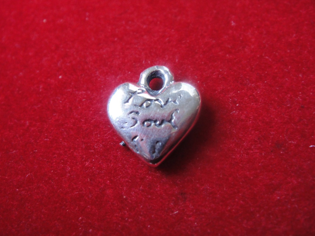 925 Sterling Silver Small Heart "love Soul", Silver Heart, Heart ...
