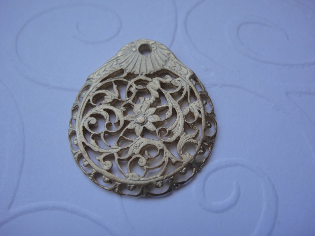 Vermeil 18k Gold Over 925 Sterling Silver Filigree Medallion Pendant ...