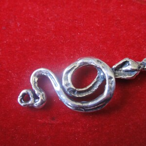 925 Sterling Silver Snake Charm, Connector,silver Snake Connector ...