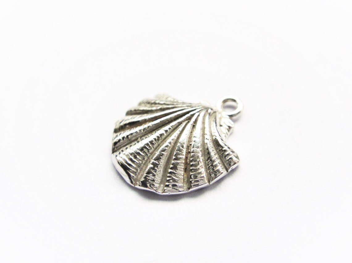 925 Sterling Silver Sea Shell, Silver Sea Shell, Sea Life, Sea Shell ...