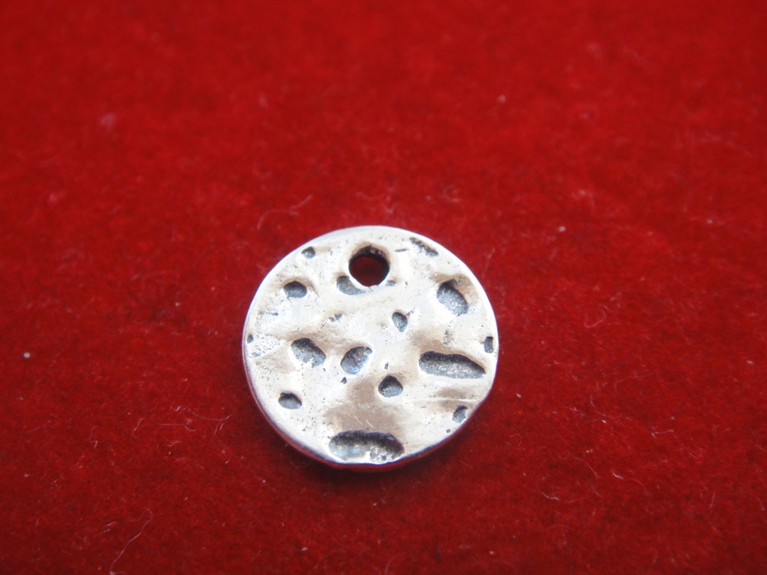 925 Sterling Silver Oxidized Small Disc, Silver Small Disc, Disc ...