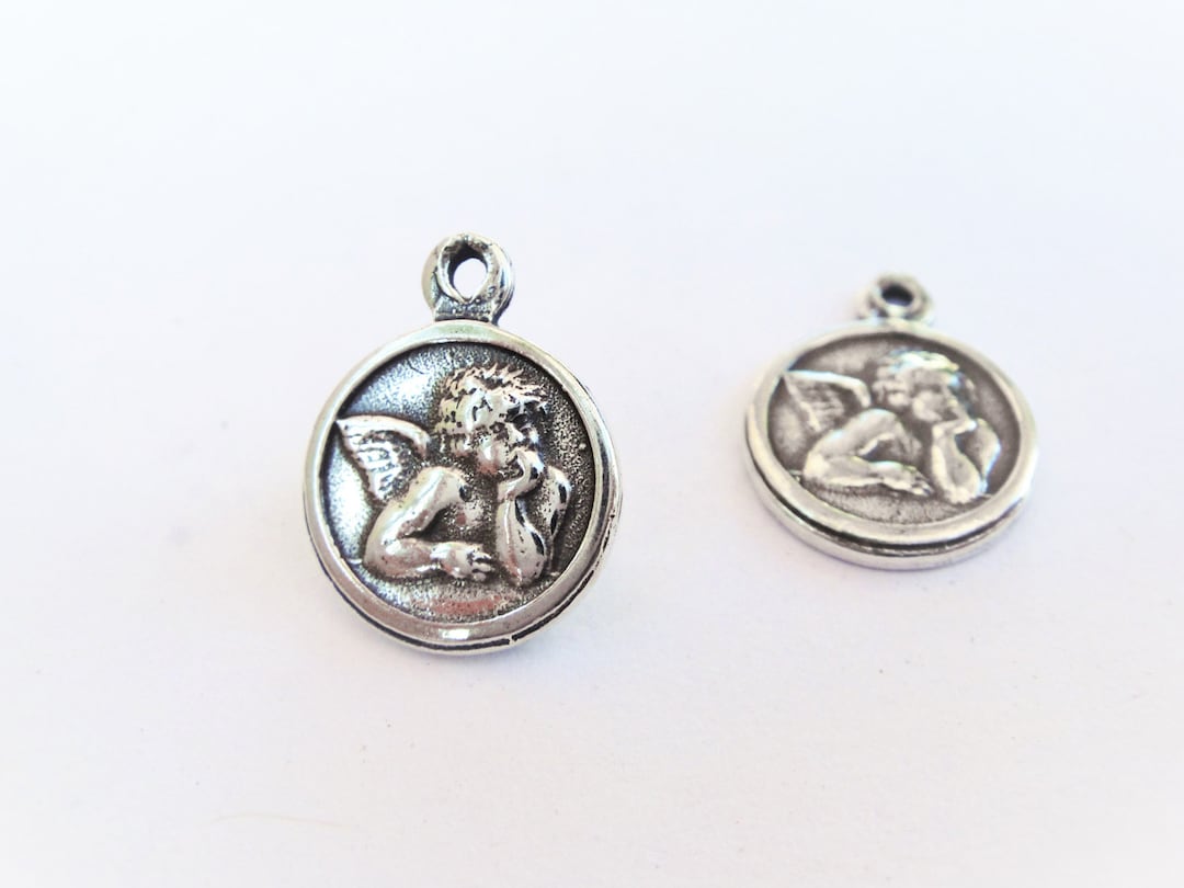 925 Sterling Silver Llittle Angel, Silver Angel Charm, Sterling Silver ...