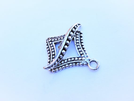 925 Sterling Silver Diamond Shape Clasp Finding Silver | Etsy