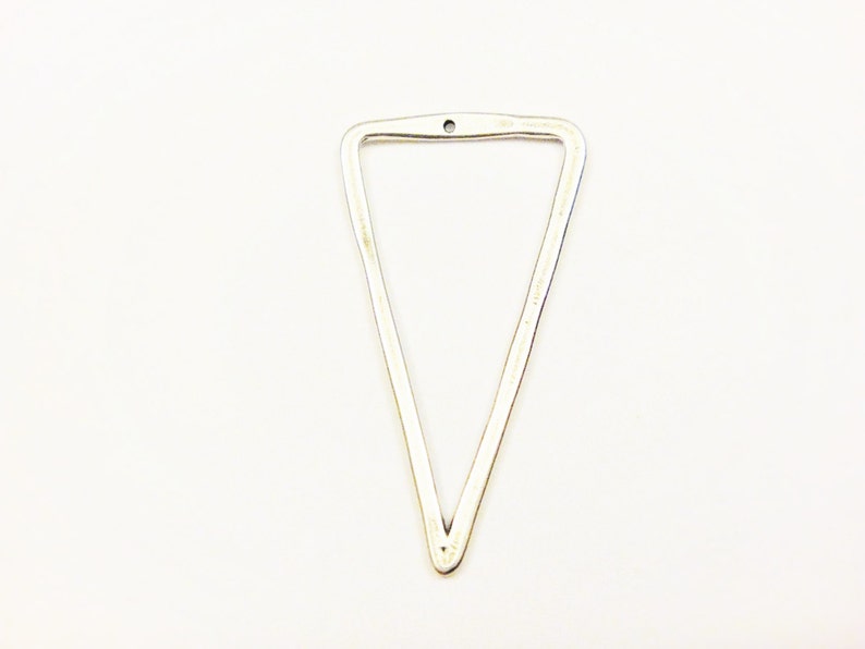 925 sterling silver Skinny Open Triangle lightweight triangle | Etsy