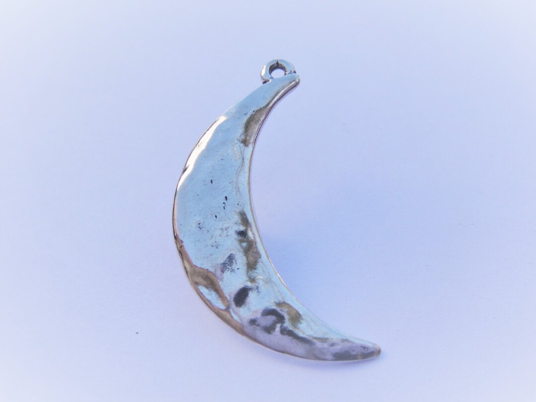 925 Sterling Silver Half Moon Charm, Silver Half Moon, Sterling Silver ...