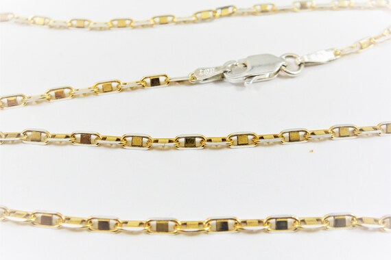 Gold Plated over Silver Chain 2 Tone Gold/Silver2.1x4.5mm 16 | Etsy