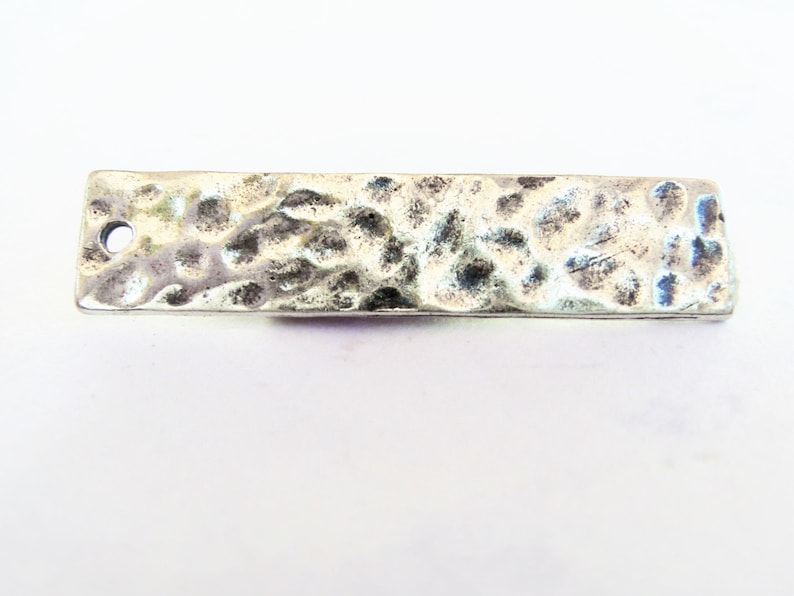 925 Sterling Silver Hammered Rectangle Bar, Silver Hammered Bar, Silver ...