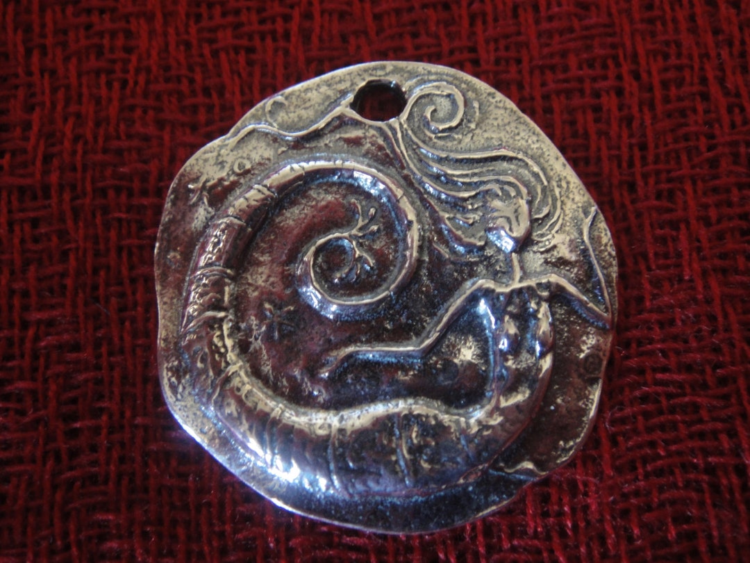 925 Sterling Silver Oxidized Mermaid Charm Pendant, Large Silver ...