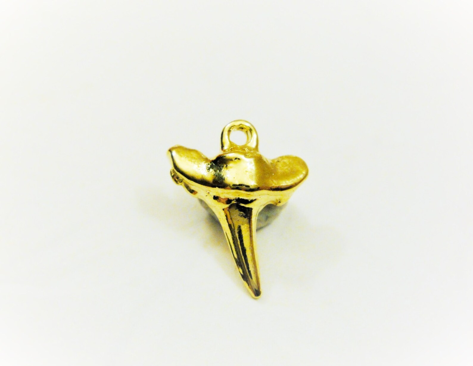 Shiny Gold Small Shark Tooth Pendant Small Vermeil Gold - Etsy