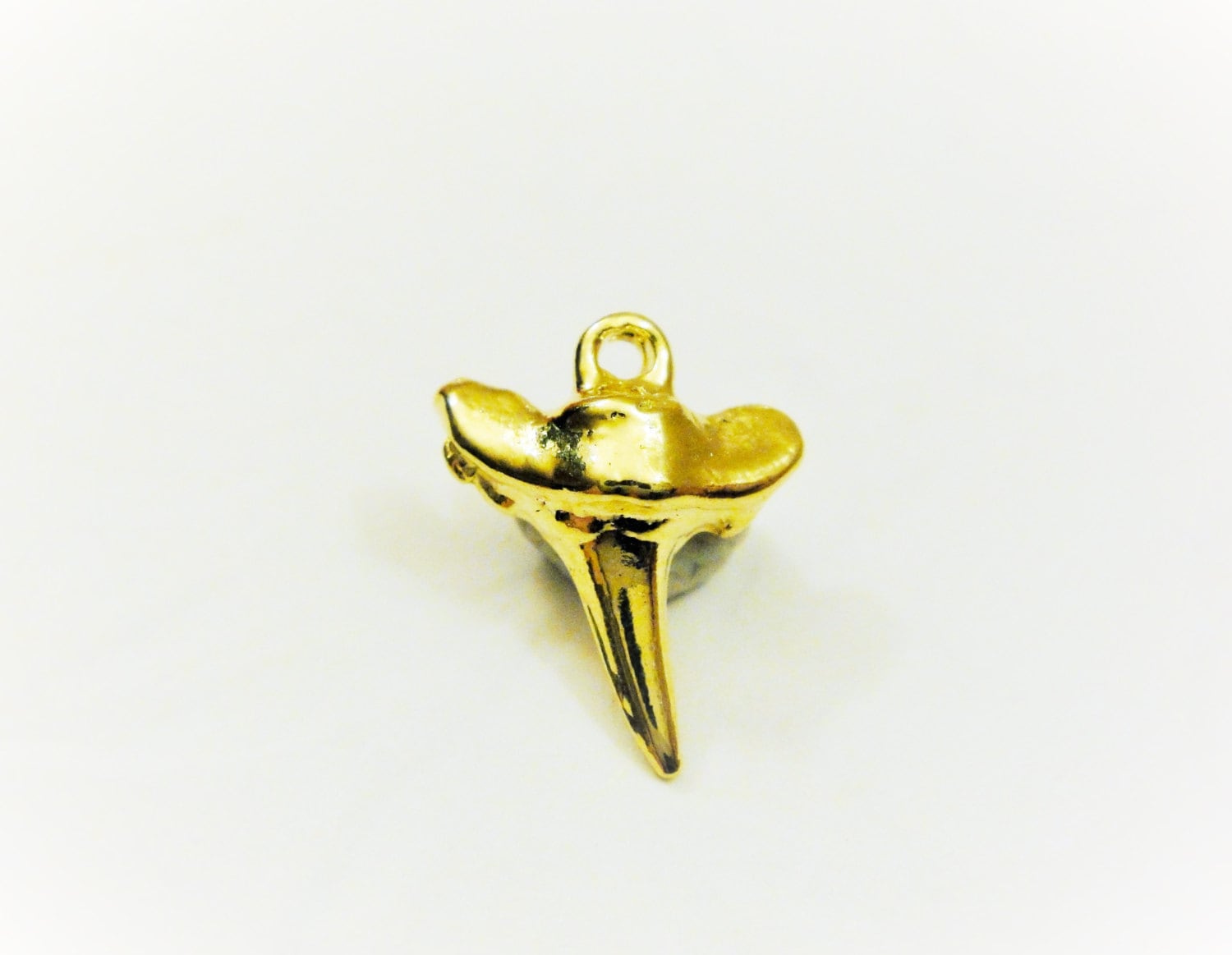 Shiny Gold Small Shark Tooth Pendant - Small Vermeil Gold Shark Tooth ...
