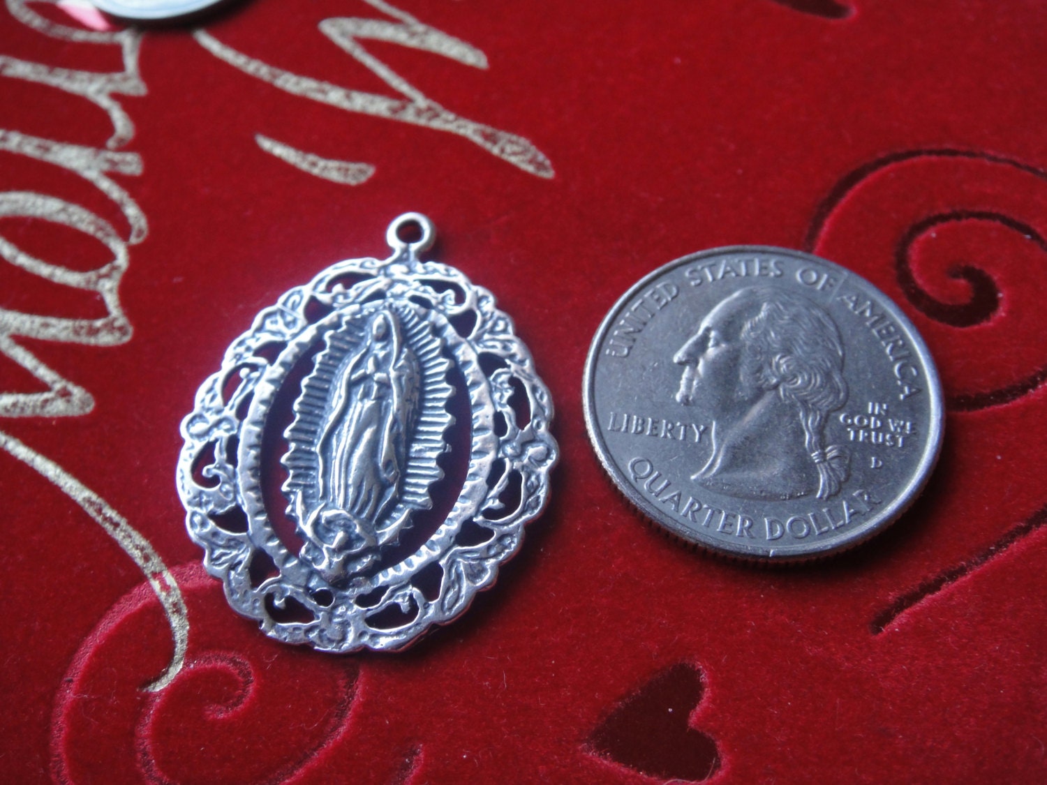 925 Sterling Silver Large Virgin Mary Pendant Silver Virgin | Etsy