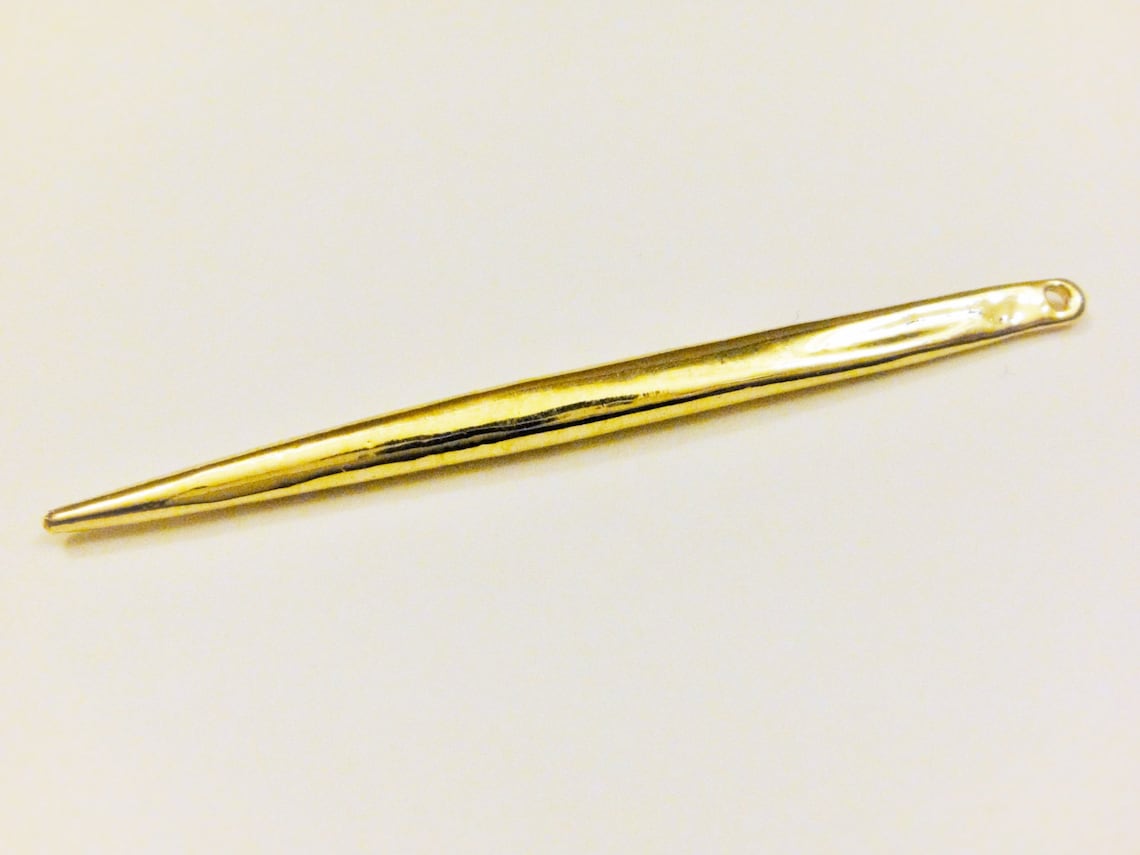 Vermeil 18k Gold Over 925 Sterling Silver Skinny Needle Charm - Etsy