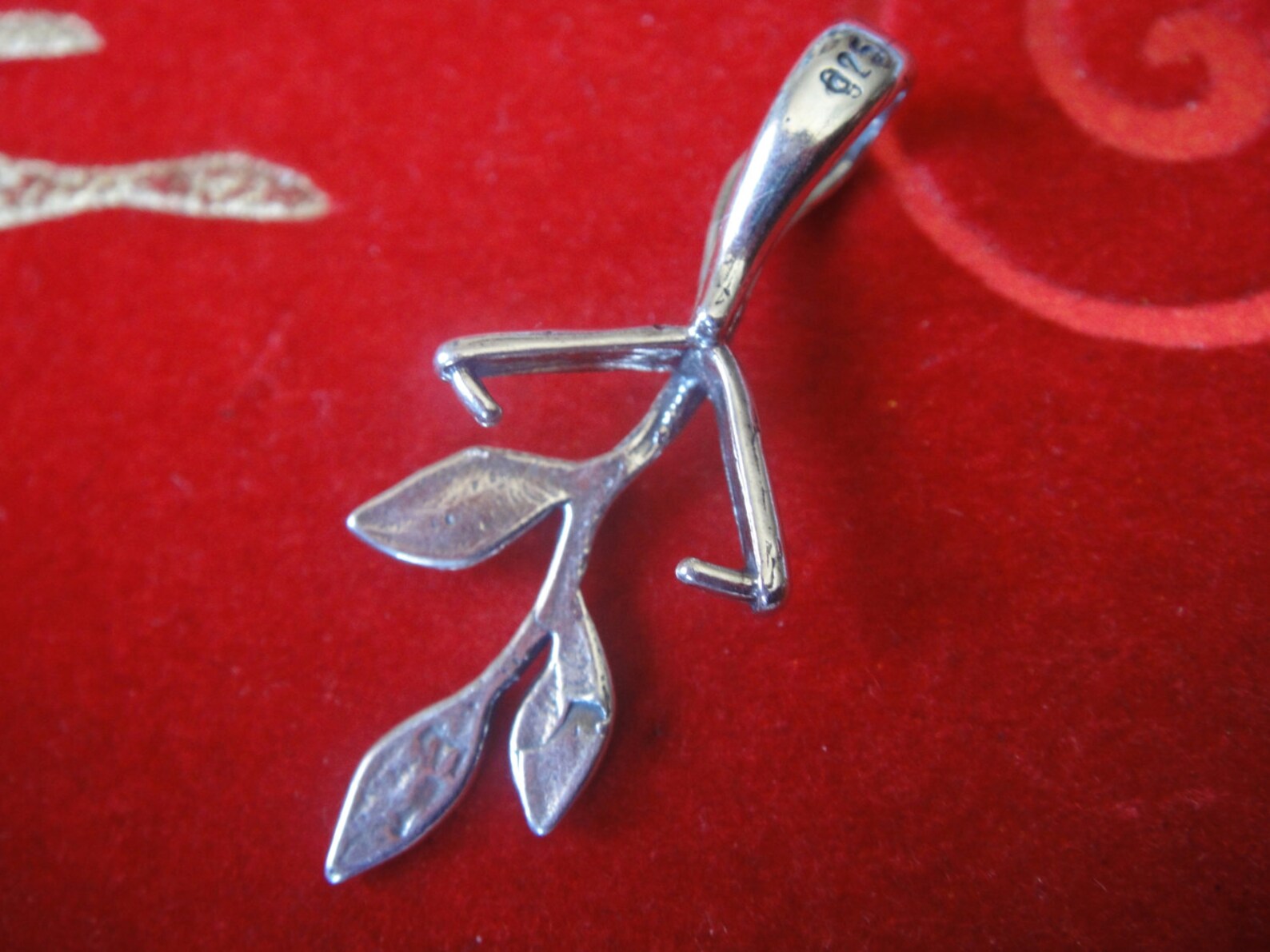 925 Sterling Silver Large Leaf Bail Silver Branch Baillarge - Etsy