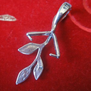 925 Sterling Silver Large Leaf Bail, Silver Branch Bail,large Bail,leaf ...