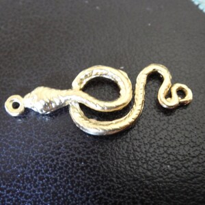 Vermeil,18k Gold Over 925 Sterling Silver Snake Charm, Connector ...