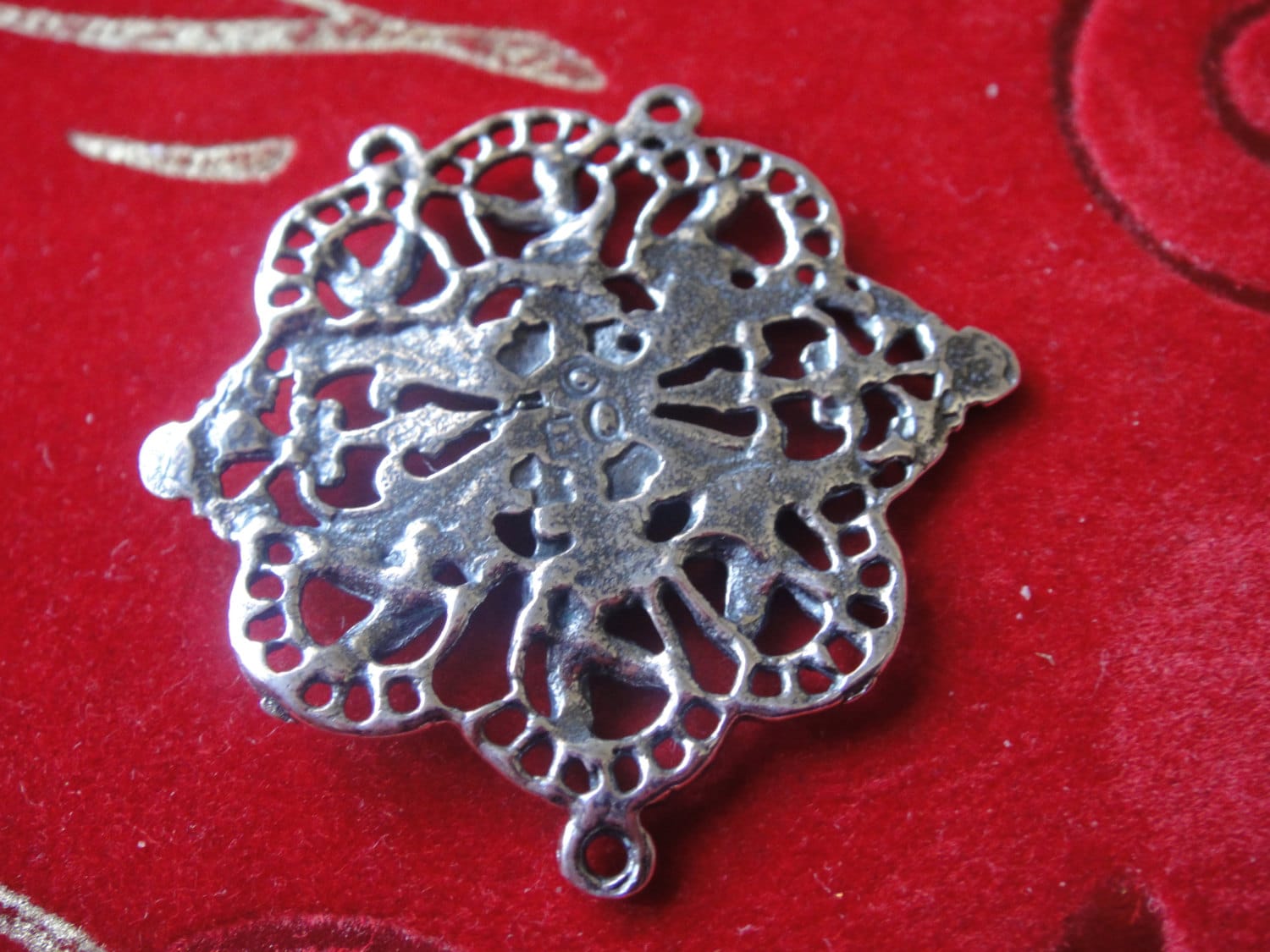 925 sterling silver large virgin Mary pendant connector | Etsy