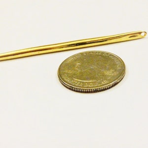 Vermeil, 18k Gold Over 925 Sterling Silver Extra Long Needle Charm Long ...