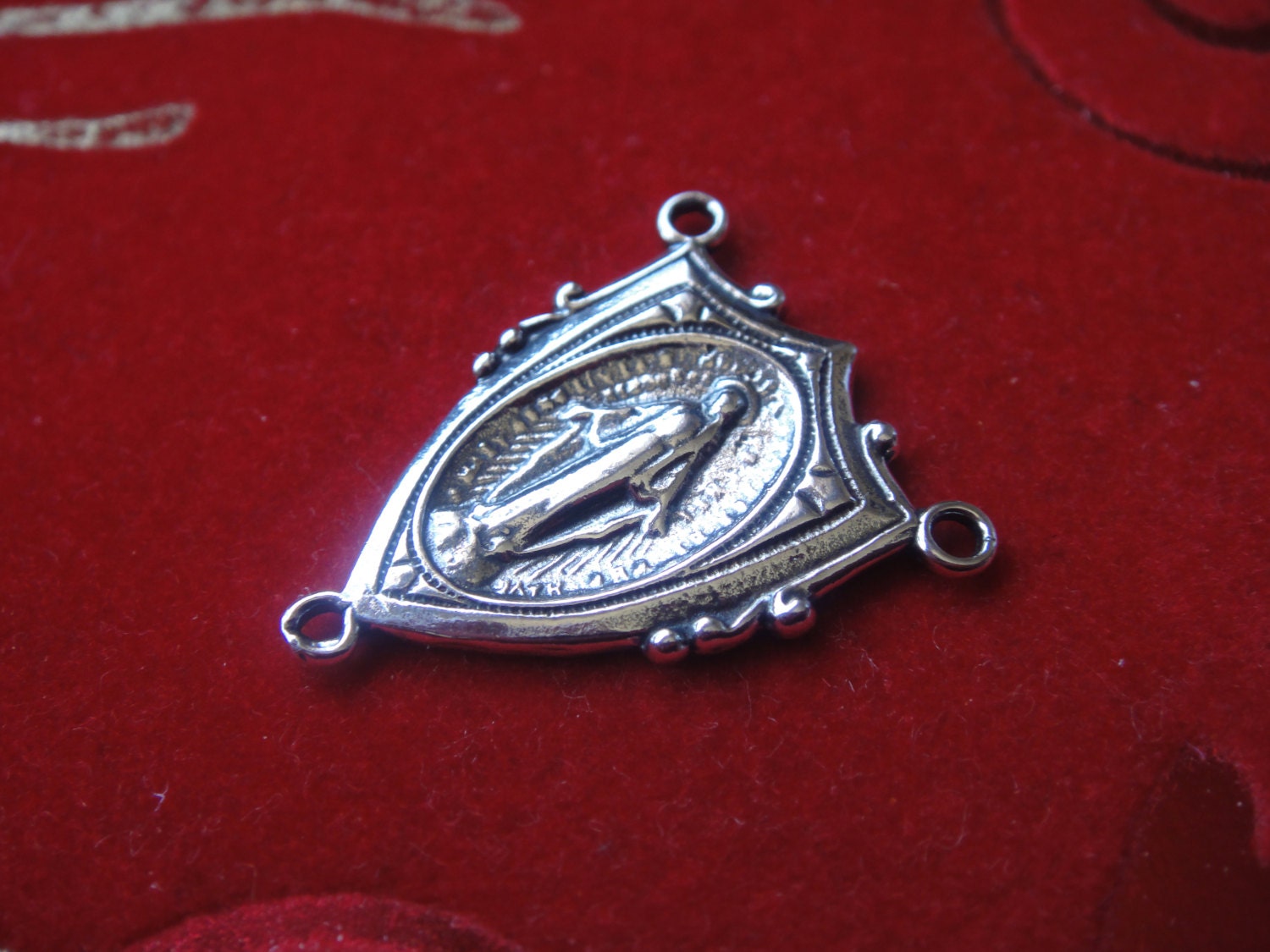 925 Sterling Silver Virgin Mary Pendant Connector, Silver Virgin Mary ...