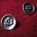 925 Oxidized Sterling Silver Button With Flower 1 Pc. - Etsy