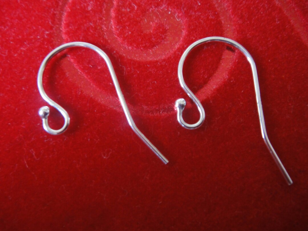 10 Pc. 925 Sterling Silver Ball Ear Wires - 5 Pair Earwires, Hooks ...