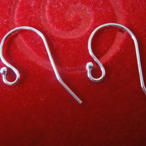 10 Pc. 925 Sterling Silver Ball Ear Wires - 5 Pair Earwires, Hooks ...