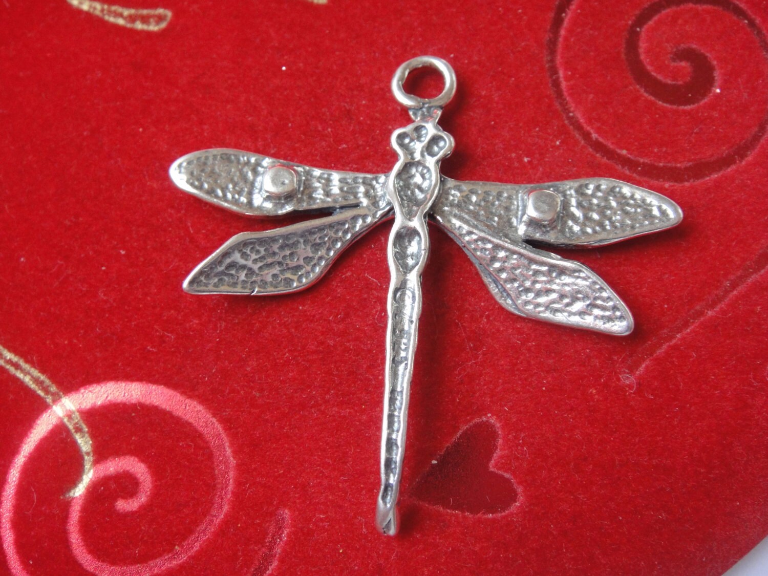925 Sterling Silver Oxidized Large Dragonfly Silver - Etsy