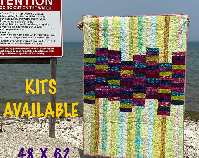 Batik Quilt KIT With Fabrics and Pattern - Gender Neutral Colors ...