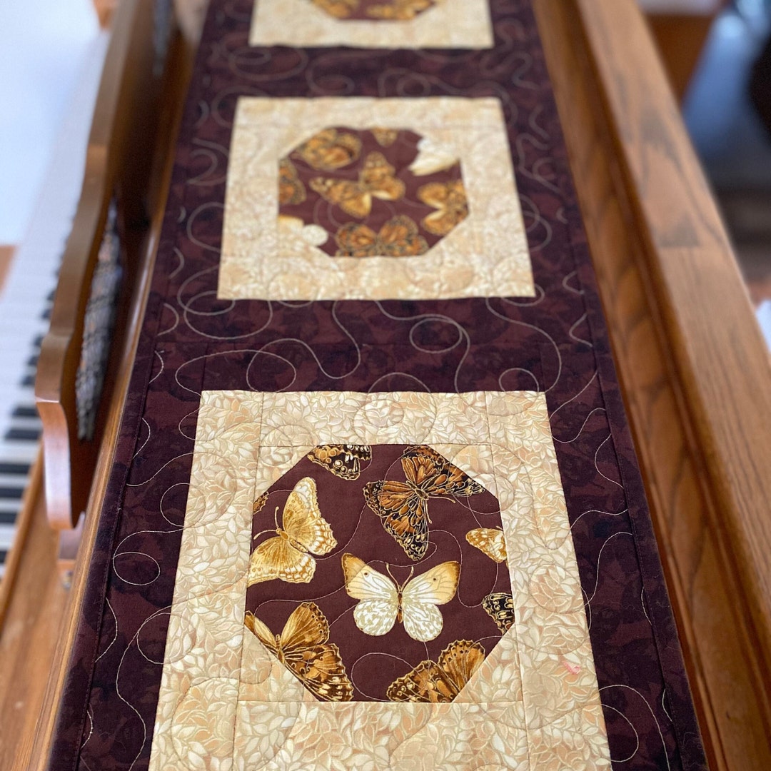 Table Runners Quilted Butterflies Summer Table Runner - Etsy