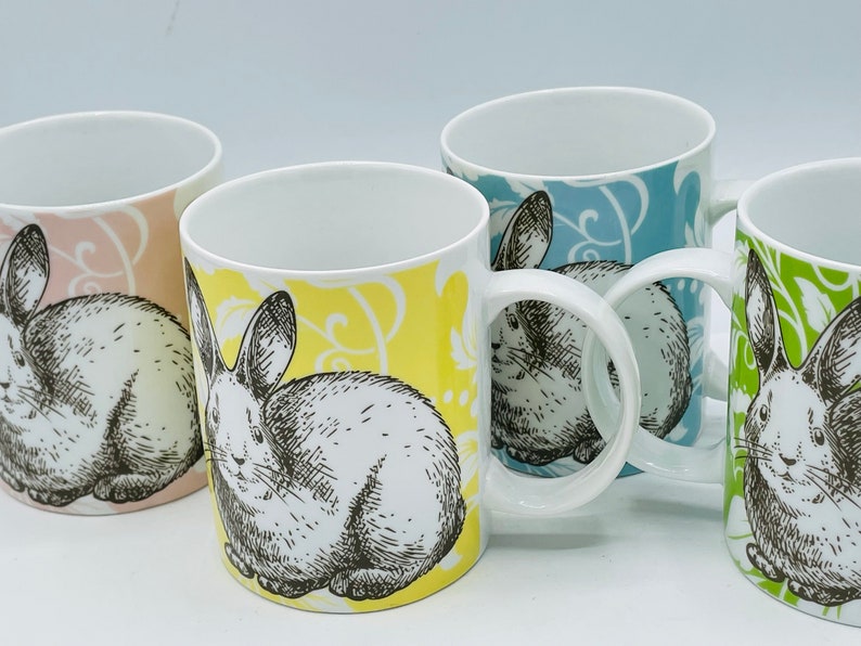 BIA Cordon Bleu BUNNY Toile Rabbit Porcelain Coffee Mug Cup - Etsy