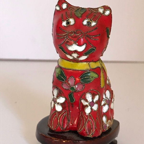 Wooden Cat Figurine - Etsy