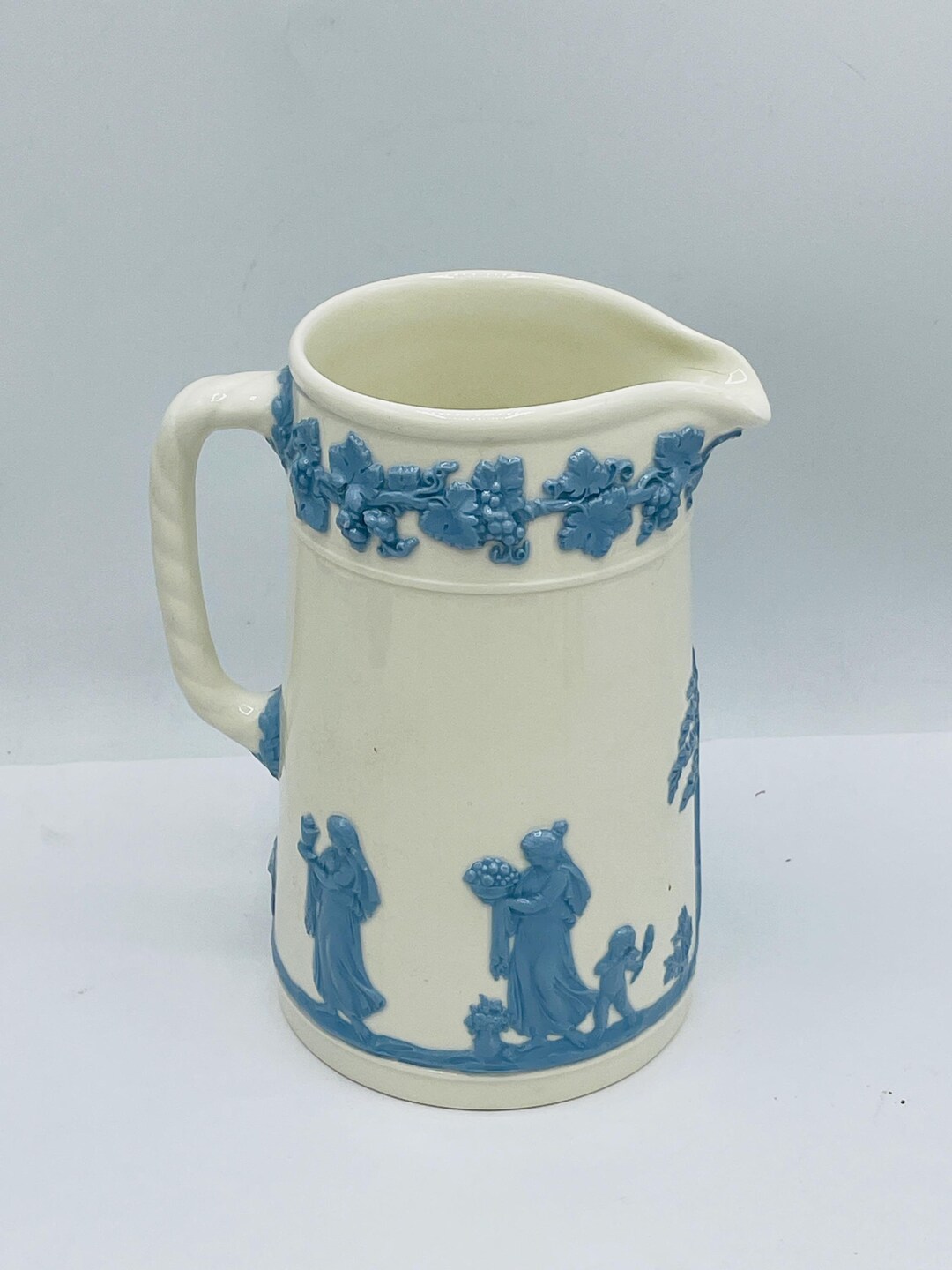 Vintage Embossed Queensware Pitcher Made by Wedgwood of Barlaston and ...