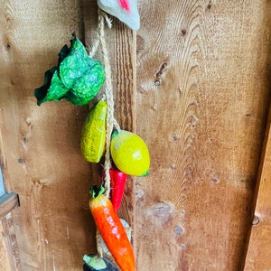 Vintage Paper Mache Vegetable Rope Wall Hanging From Mexico- 31" - Etsy