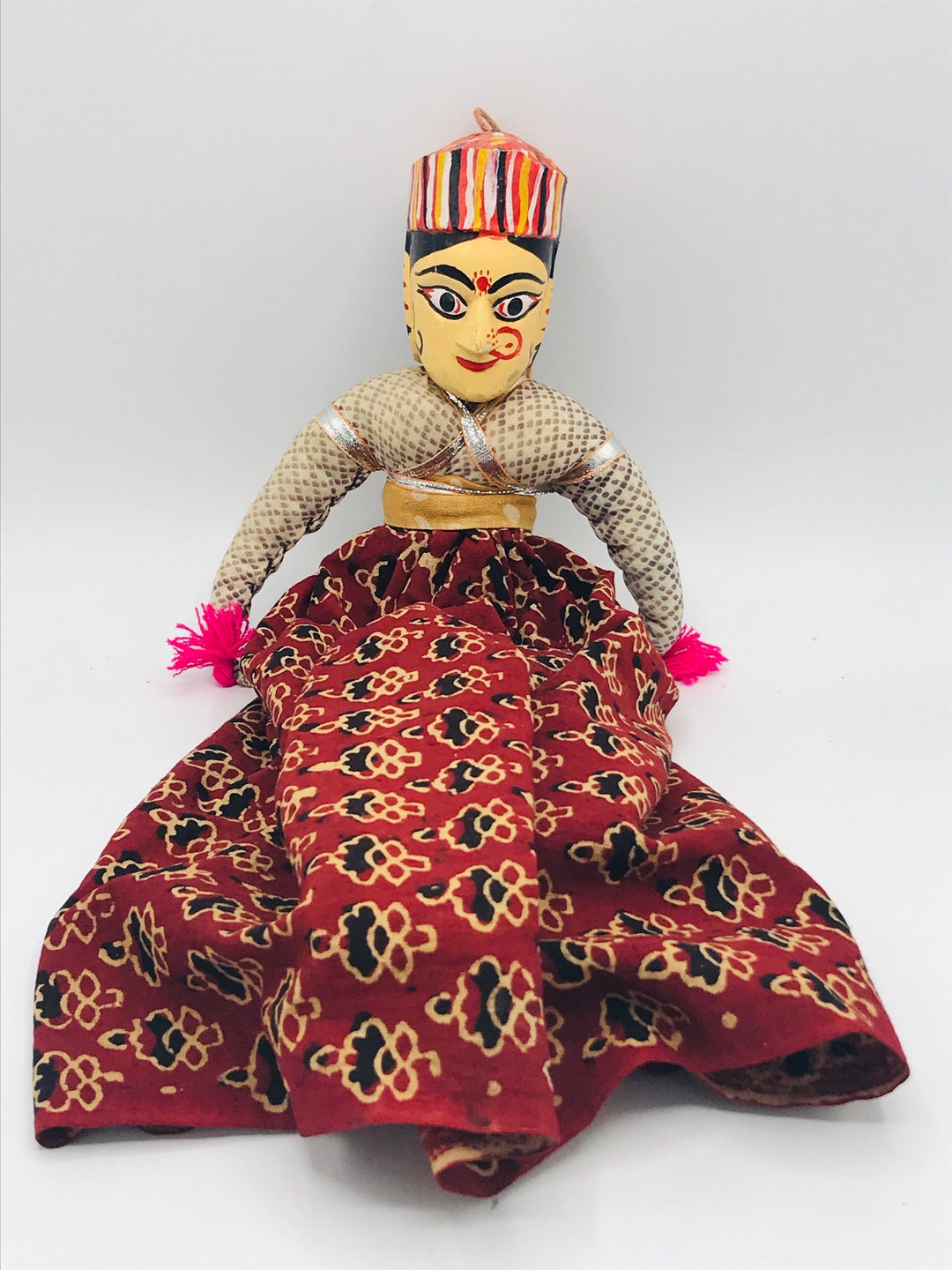 Vintage RAMAYANA Hand Puppet With Hand Carved & Painted Wooden Head - Etsy